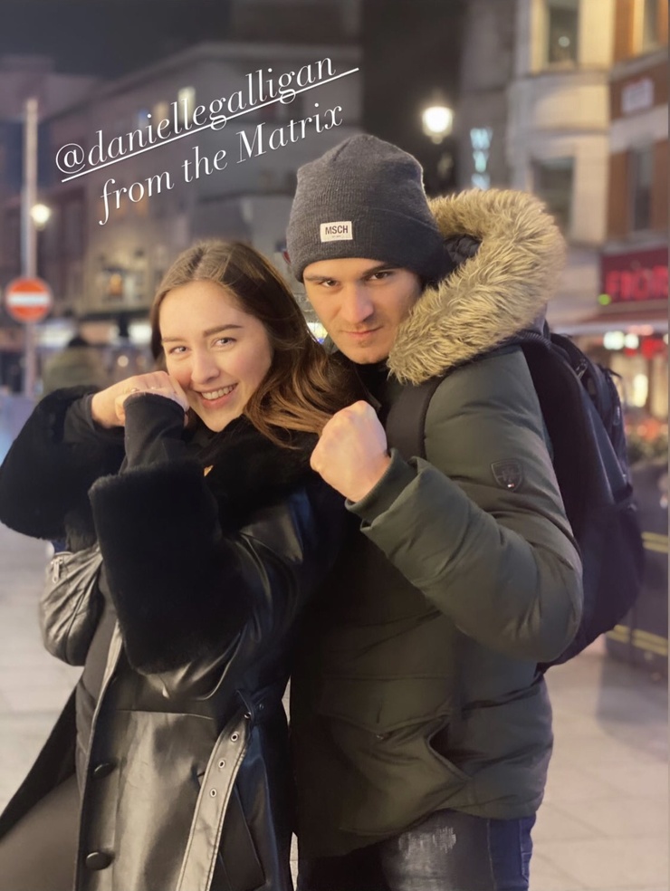 danielle galligan with julian kostov in london