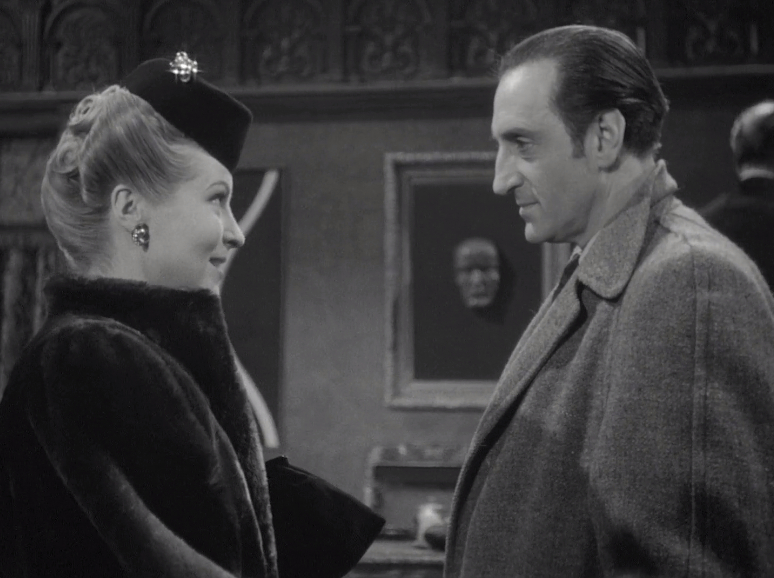 Hillary Brooke and Basil Rathbone