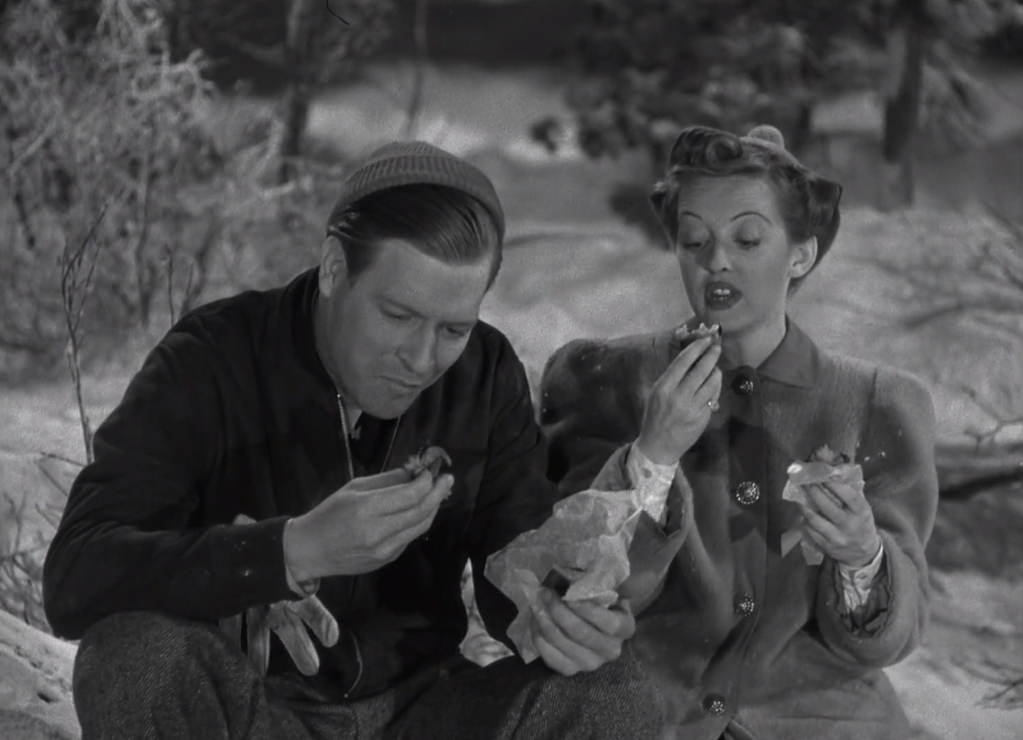 Richard Travis and Bette Davis