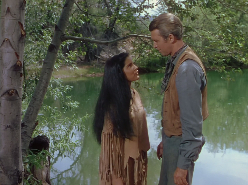 Debra Paget and James Stewart