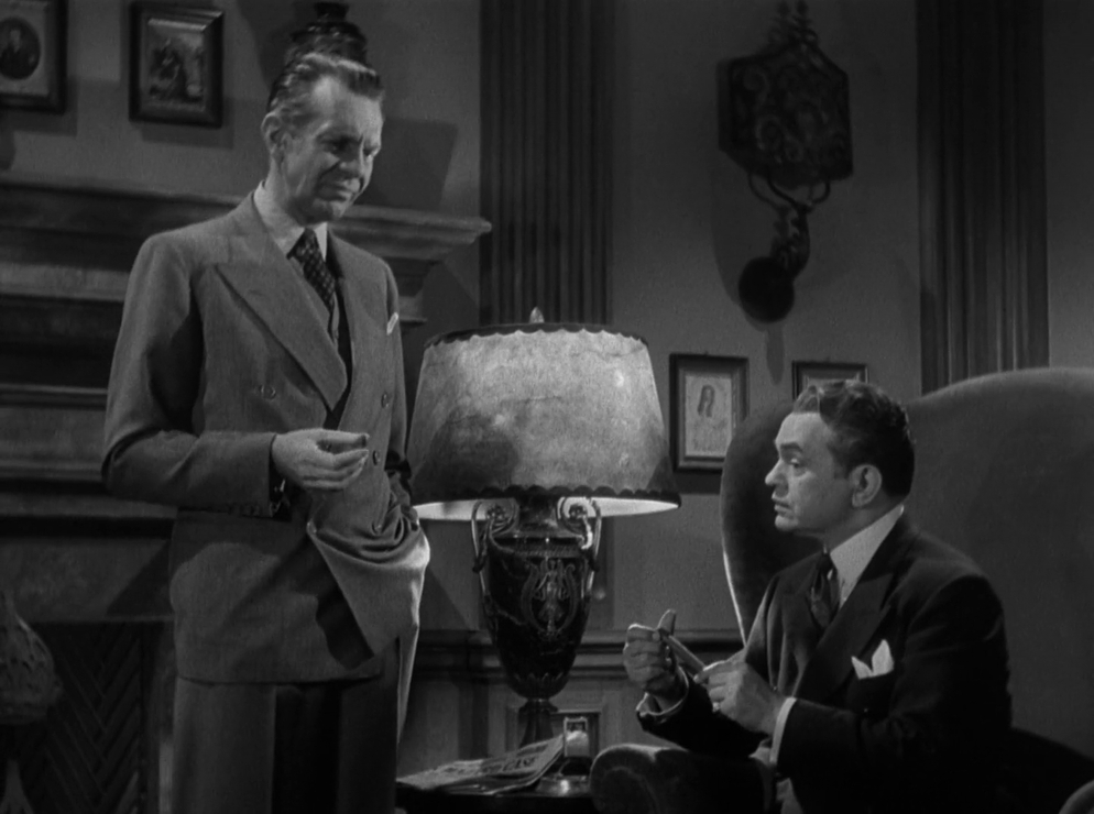 Raymond Massey and Edward G. Robinson