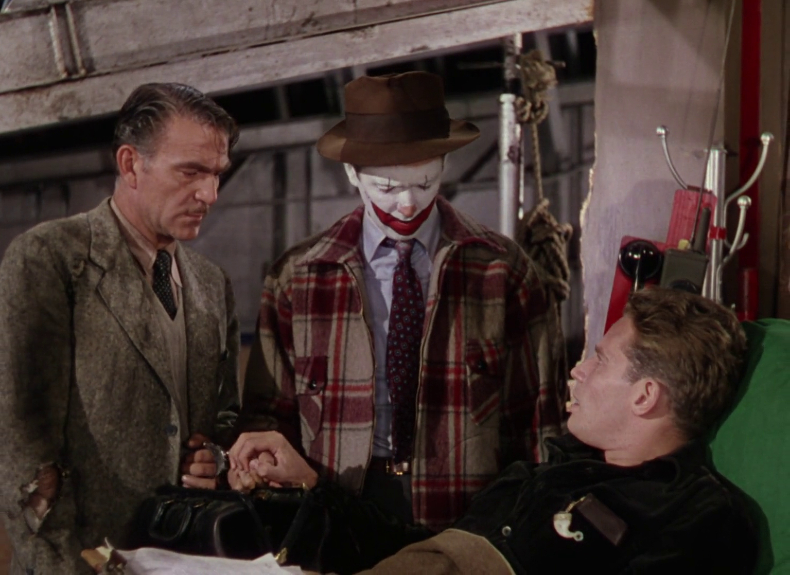 Henry Wilcoxon, James Stewart and Charlton Heston