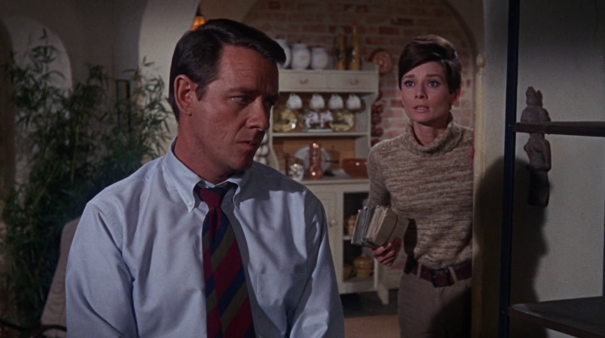 Richard Crenna and Audrey Hepburn