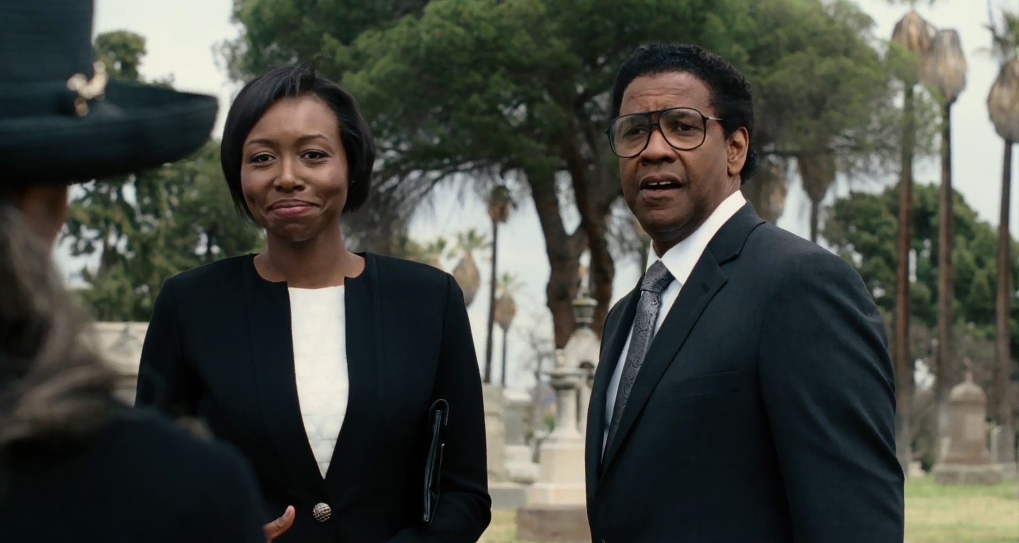 Amanda Warren and Denzel Washington