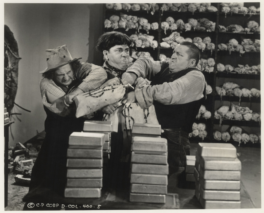 Larry Fine, Moe Howard, Curly Howard