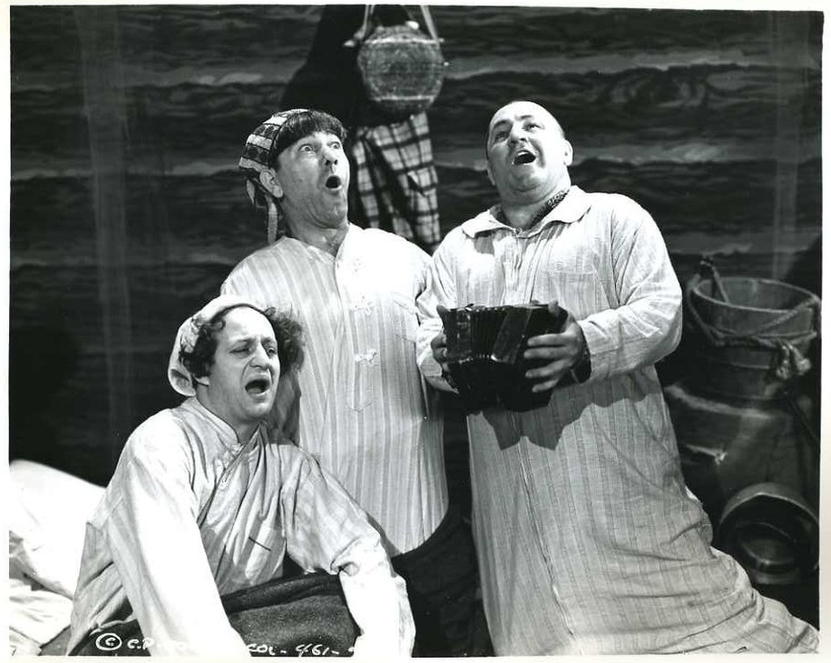 Larry Fine, Moe Howard, Curly Howard