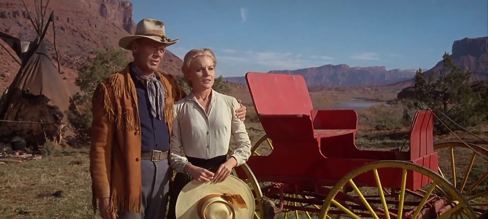 Richard Widmark and Carroll Baker