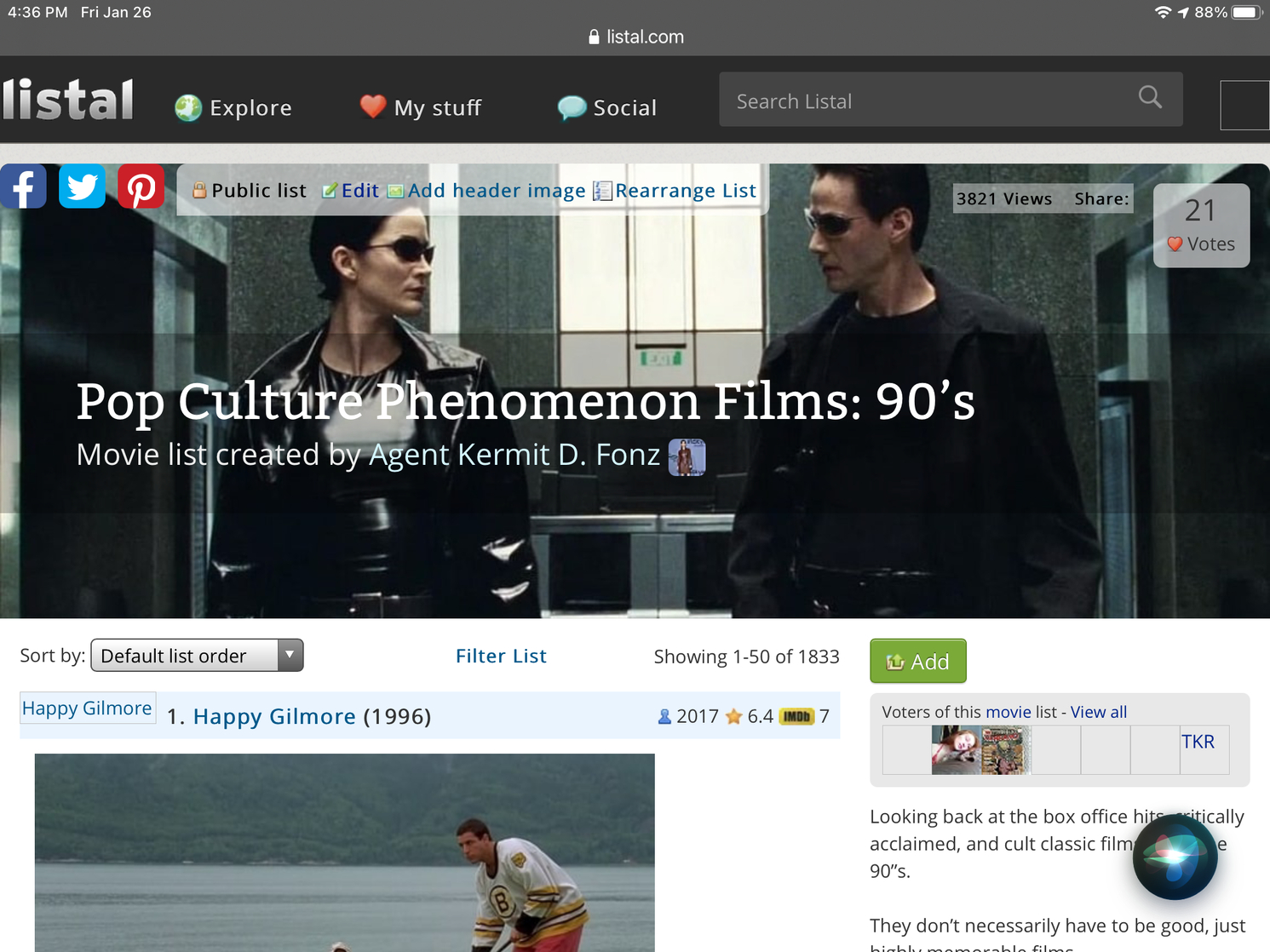 Listal - List the stuff you love! Movies, TV, music, games and books