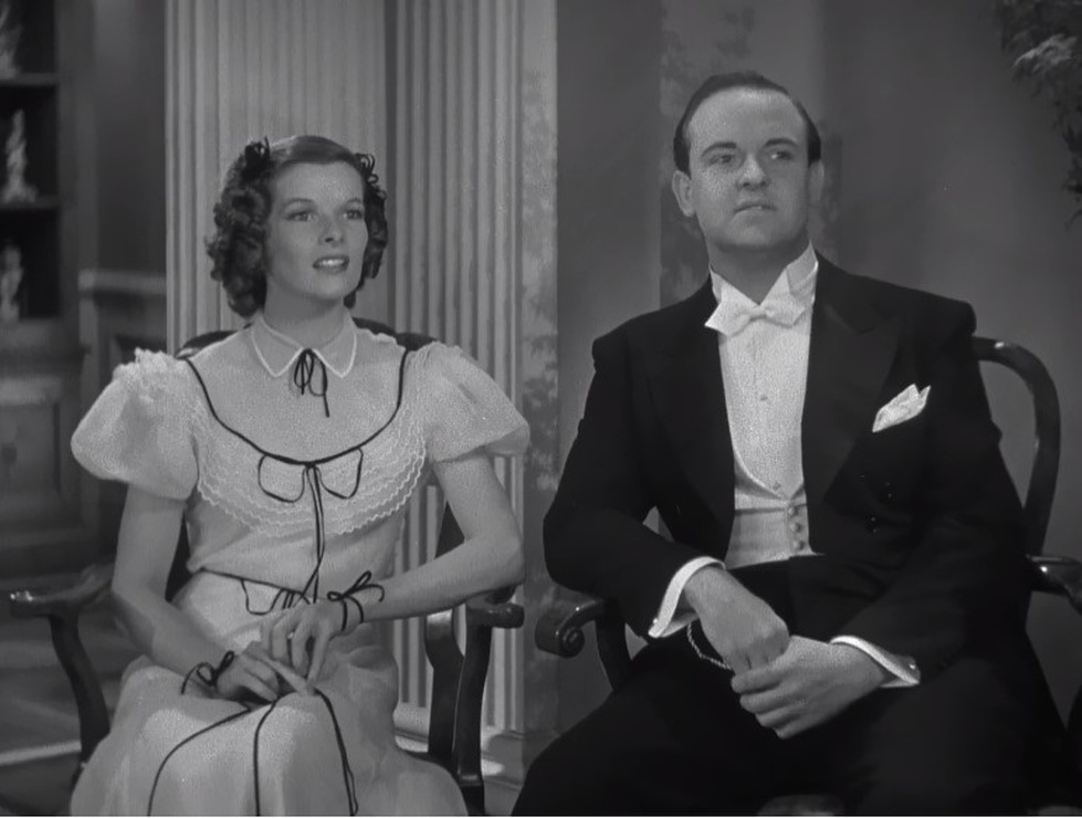 Katharine Hepburn and Grady Sutton