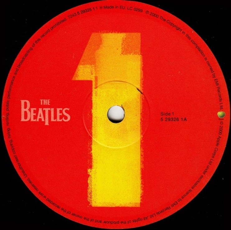 Side 1 of the album vinyl " 1