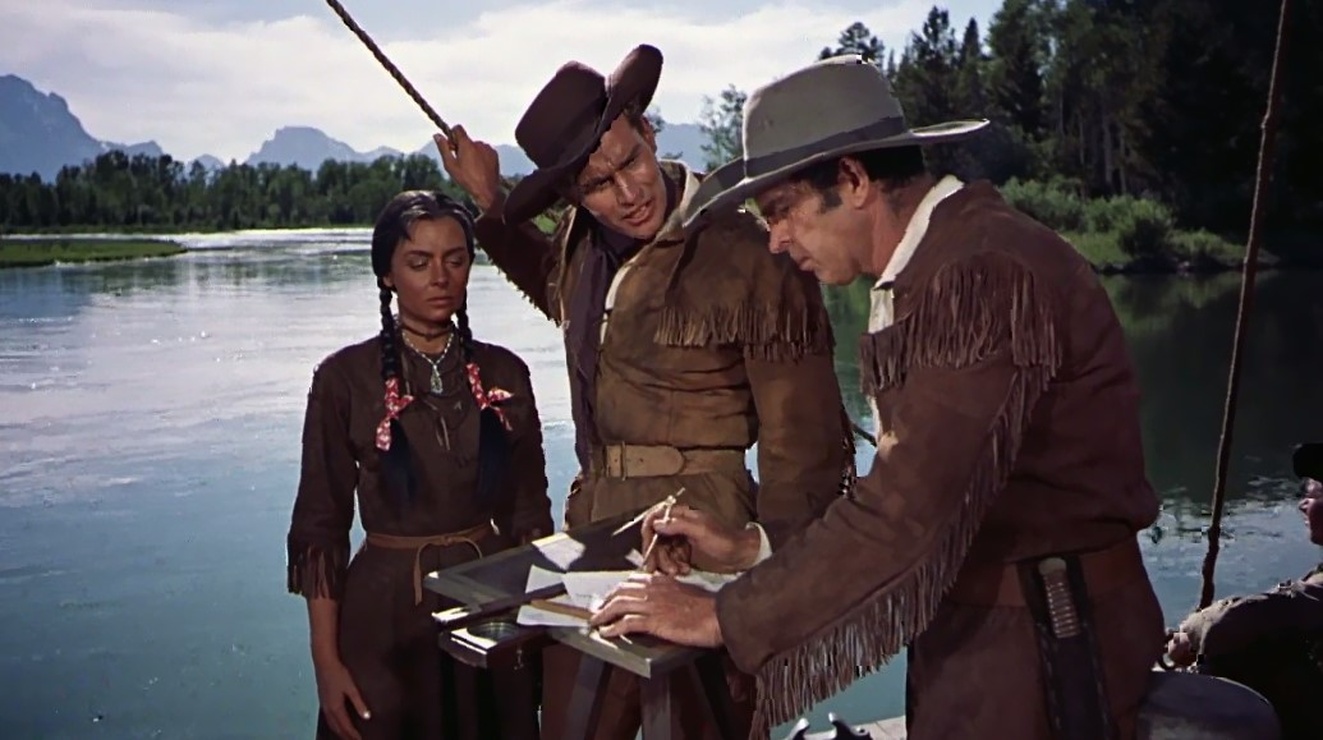 Donna Reed, Charlton Heston and Fred MacMurray