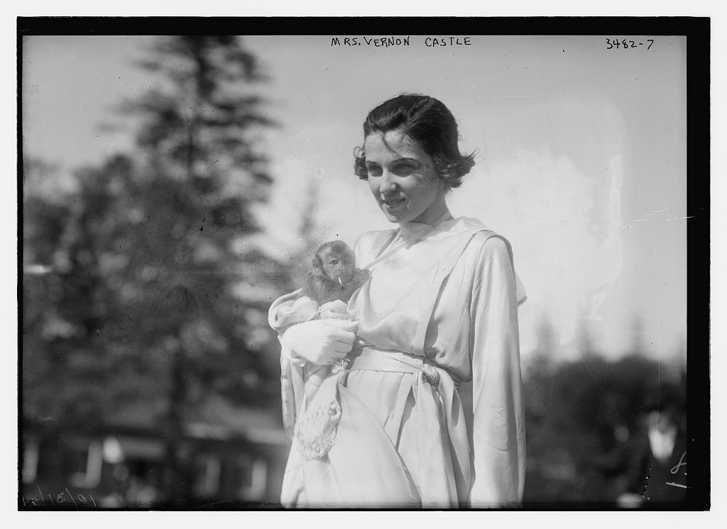 Irene Castle & her pet monkey Rastus