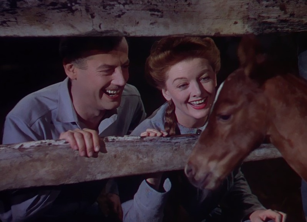 Shepperd Strudwick and Myrna Loy