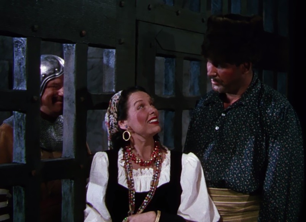 Gale Sondergaard and William 'Wee Willie' Davis