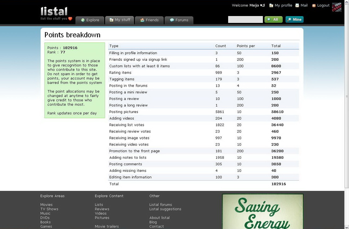 Listal - List the stuff you love! Movies, TV, music, games and books