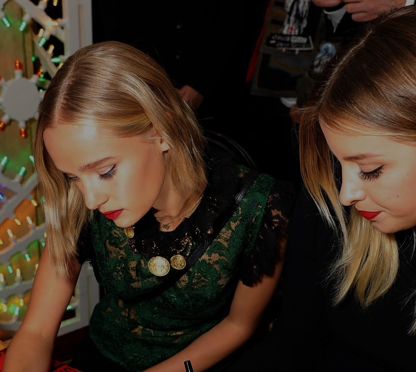 Madeleine Waterhouse and Isabel Getty