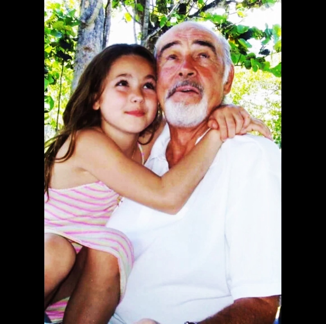 Saskia Connery and Sean Connery