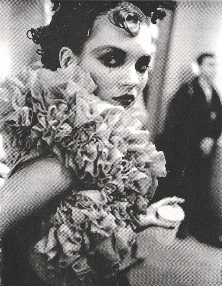 Kate Moss backstage at John Galliano F/W 1995