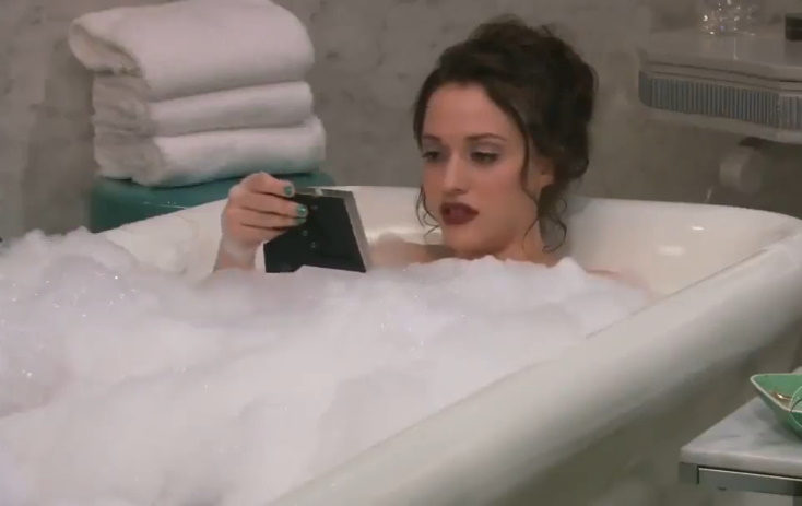 Kat Dennings bubble bath