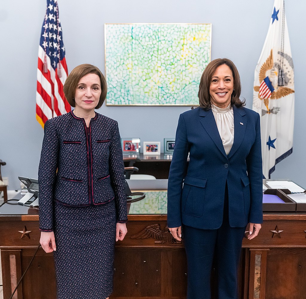 Maia Sandu and Kamala Harris