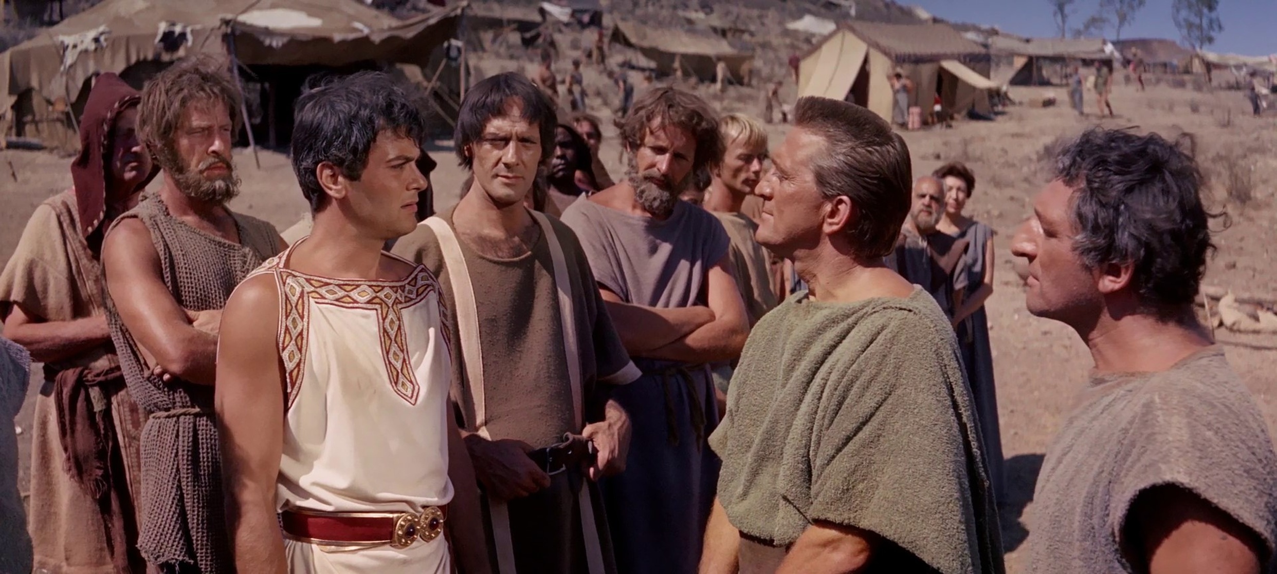 Tony Curtis, Kirk Douglas and Harold J. Stone