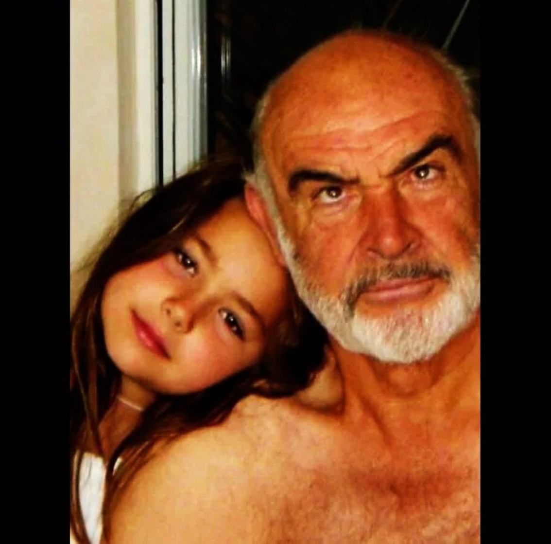 Sean Connery with granddaughter Saskia Connery