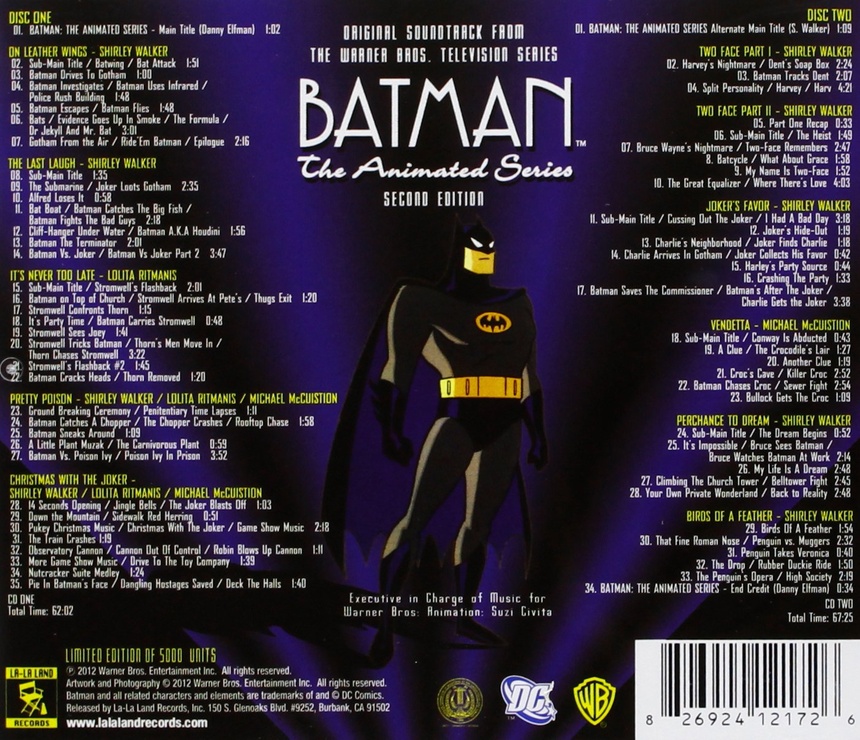 Batman The Animated Series Vol 1 Original Soundtrack Image
