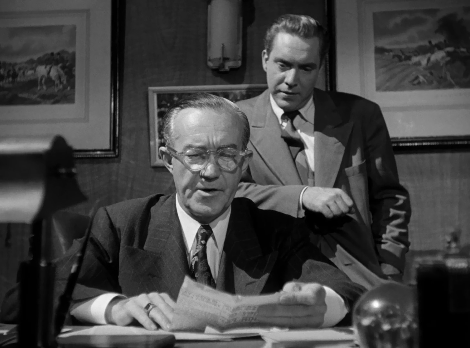 Donald MacBride and Edmond O'Brien