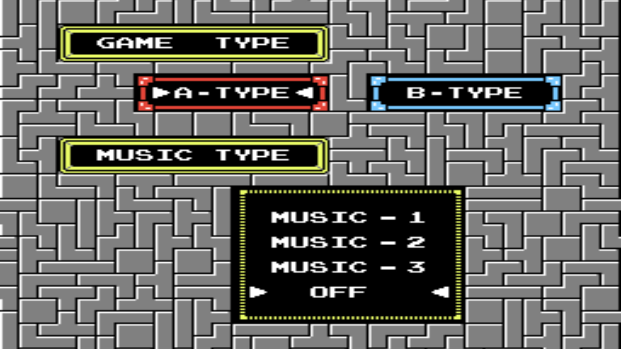 Tetris (the Nintendo NES version of 1989)