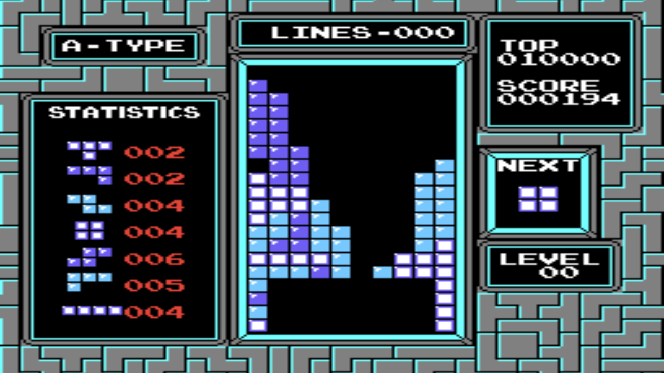 Tetris (the Nintendo NES version of 1989)