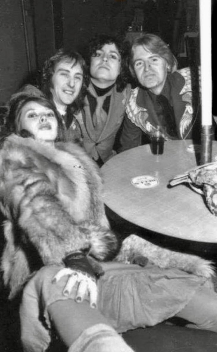 1976 - Jo Jo Laine, Denny Laine, Marc Bolan and Mi