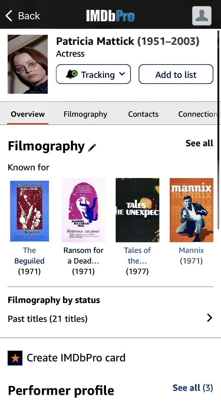 IMDBPRO numbers up