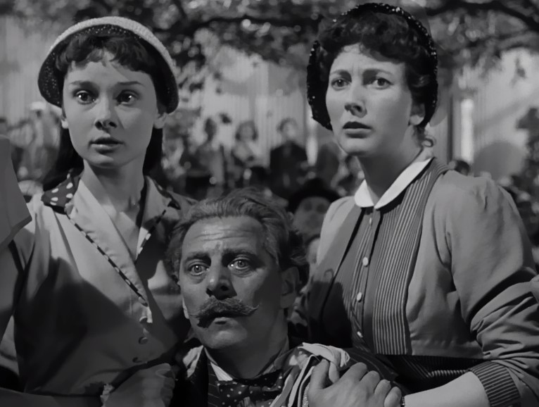 Audrey Hepburn, Charles Goldner, Valentina Cortese