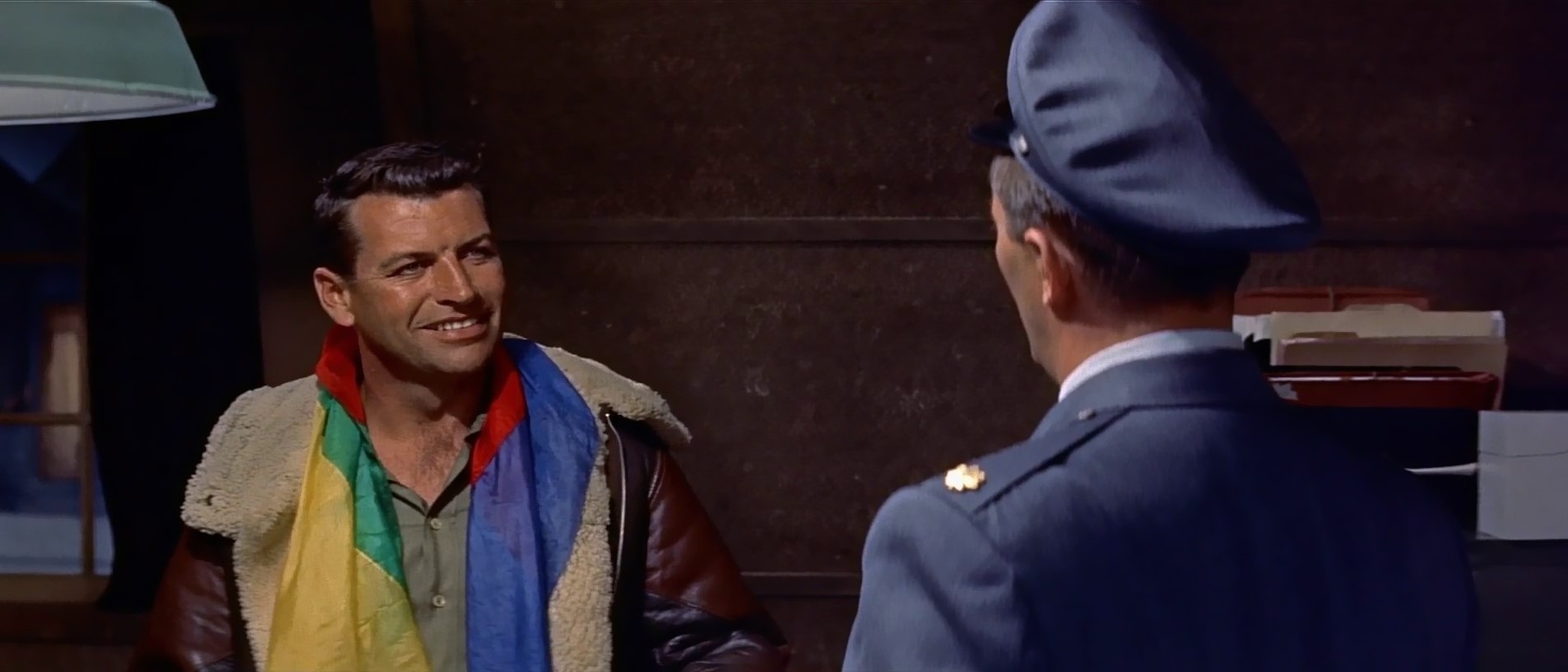 Richard Egan and Robert Mitchum