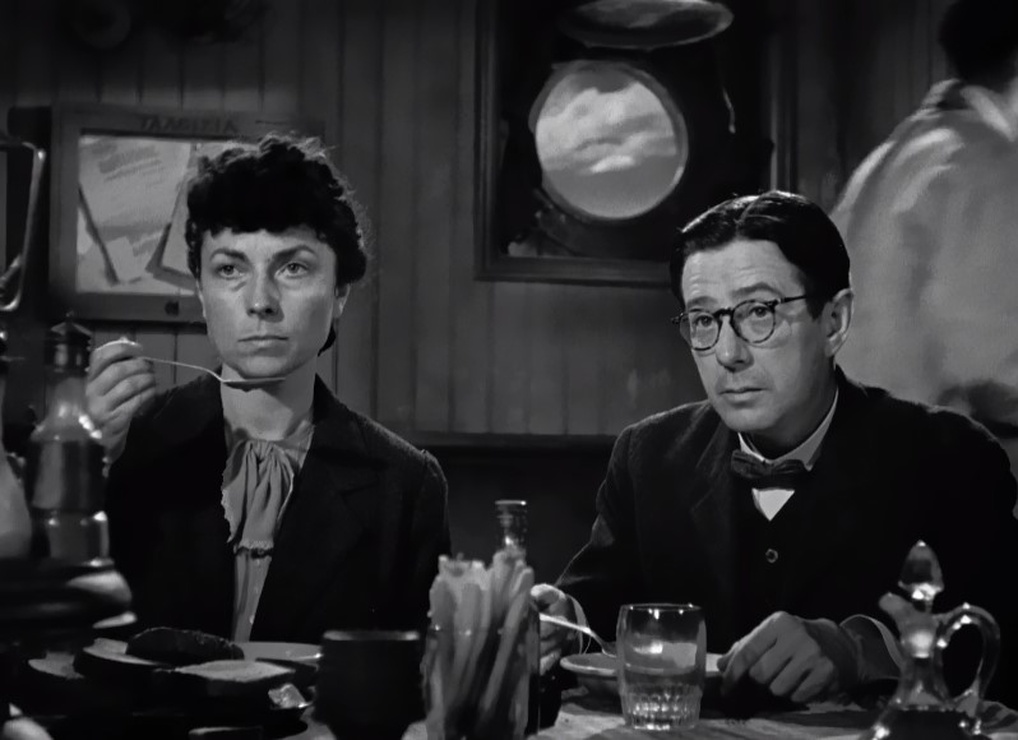 Agnes Moorehead and Frank Readick