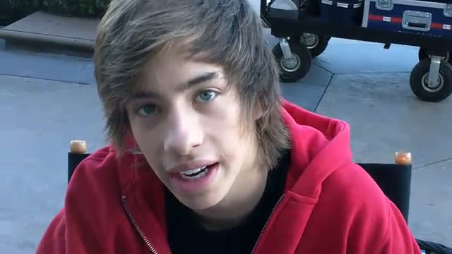 Jimmy Bennett On Set at Racetrack