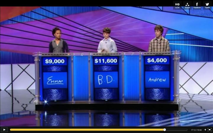 Picture of Jeopardy Kids Week July 6 2011