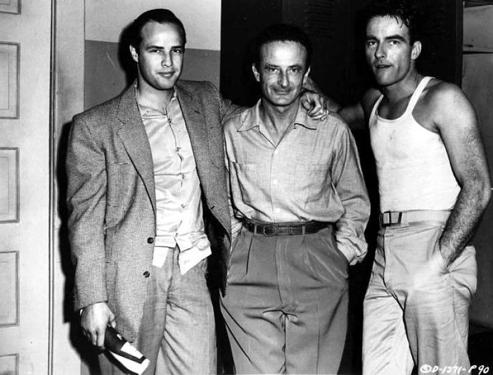Marlon Brando visits director Fred Zinnemann and