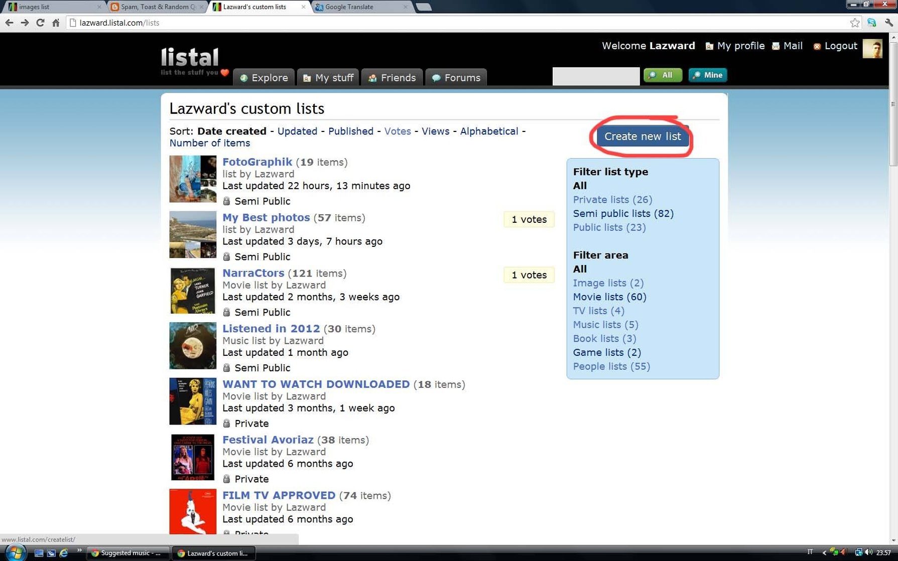 Listal - List the stuff you love! Movies, TV, music, games and books