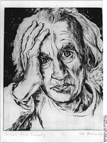 Portrait of Hans Grundig by Lea Grundig.