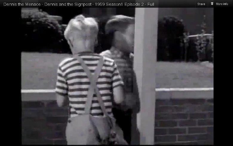 Dennis and Tommy fix the Signpost