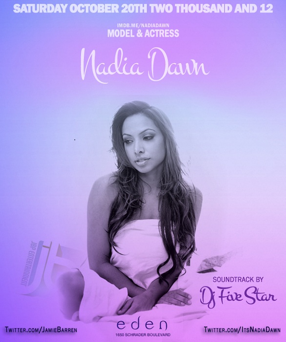 Actress Nadia Dawn Birthday at Eden Hollywood