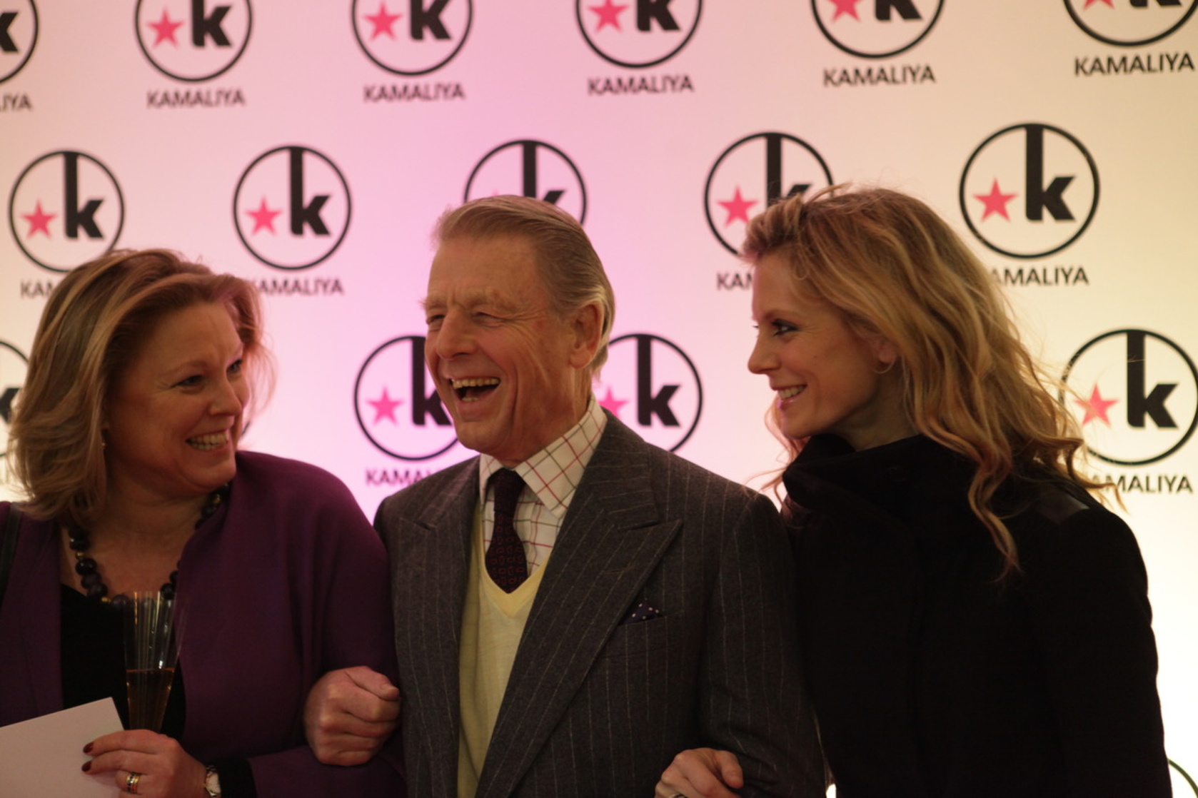 With her father & sister