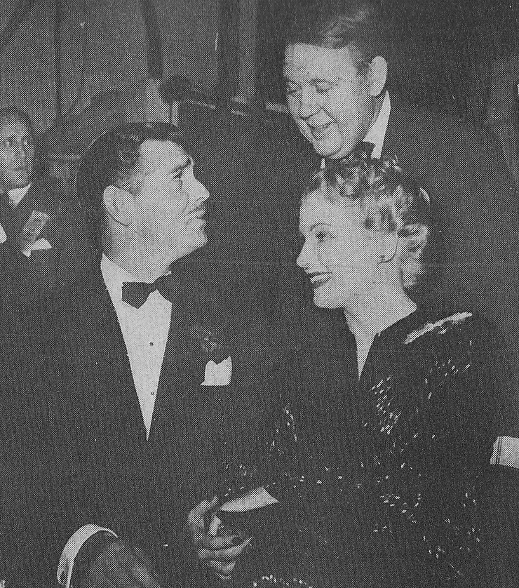 Clark Gable, Carole Lombard & Charles Laughton