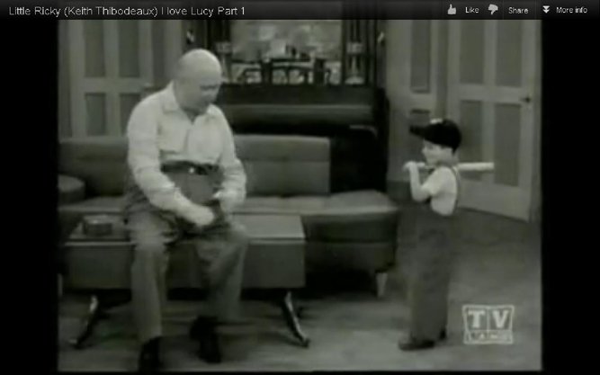 Little Ricky playing baseball