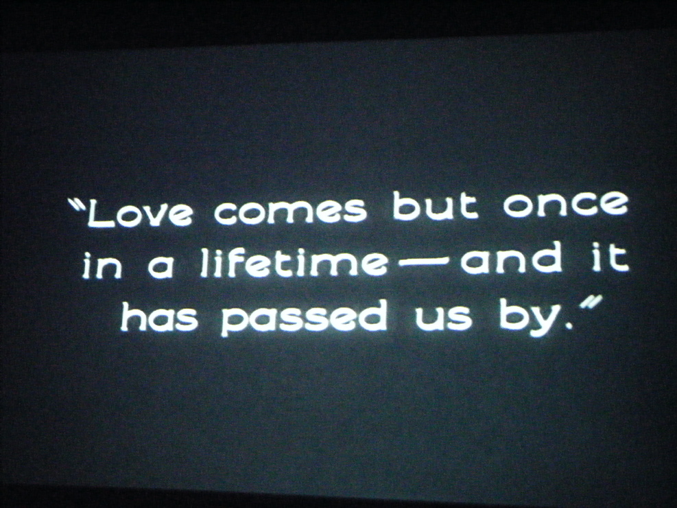 Sad title card in "Torrent"