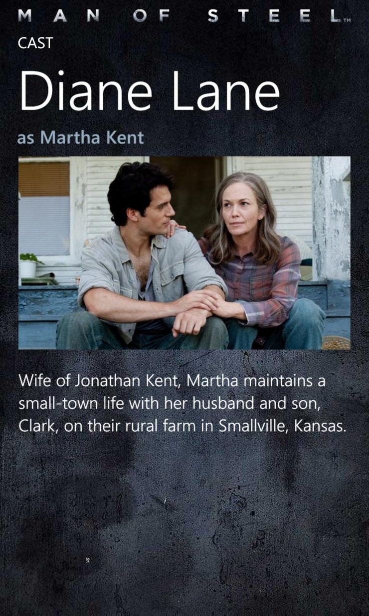 Diane Lane as Martha Kent