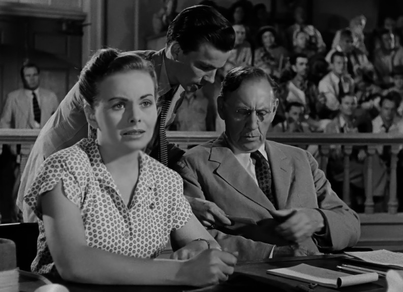 Jeanne Crain and Basil Ruysdael