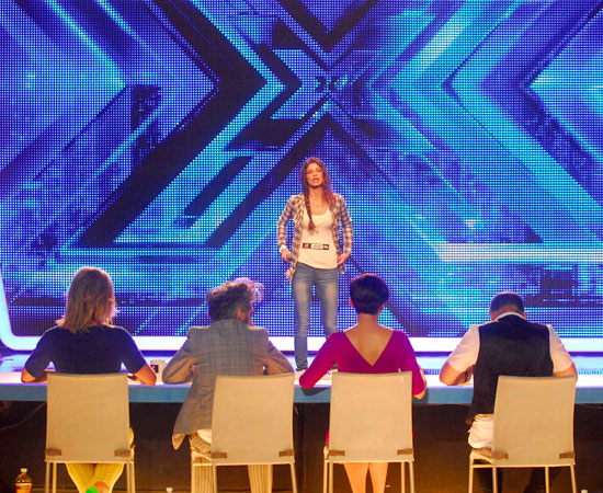 X Factor Italy 2012 Judges auditioning Miss Italia