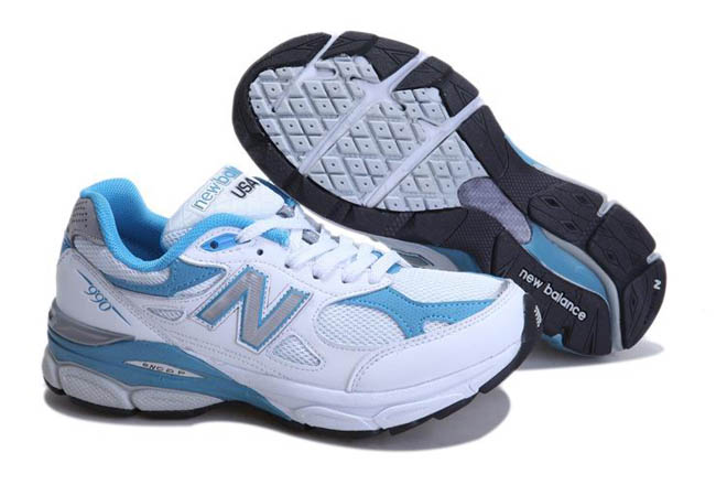Picture of Women's new balance W990WB president running blue White Sneakers
